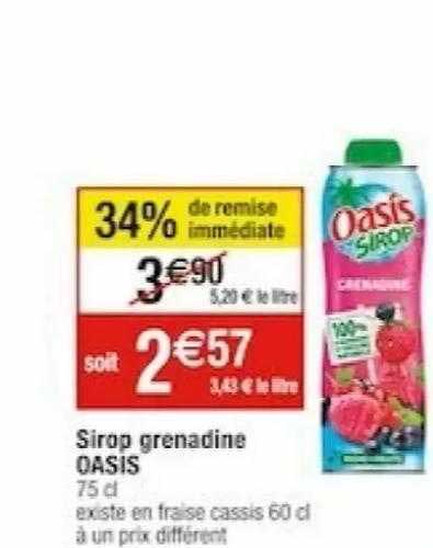 Promo Sirop Grenadine Oasis chez Cora - iCatalogue.fr
