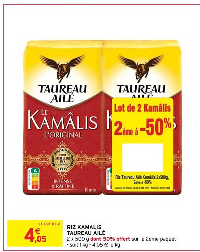Promo Riz Kamalis Taureau Ailé chez Intermarché - iCatalogue.fr