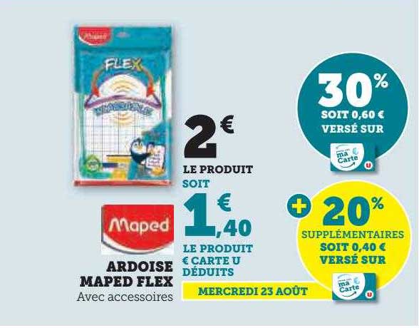 Promo Ardoise Maped Flex chez Hyper U - iCatalogue.fr