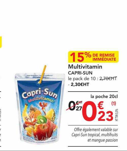 Promo Capri-sun Multivitamin chez METRO - iCatalogue.fr