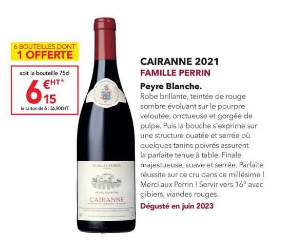 Promo Cairanne 2021 Famille Perrin Peyre Blanche chez METRO - iCatalogue.fr