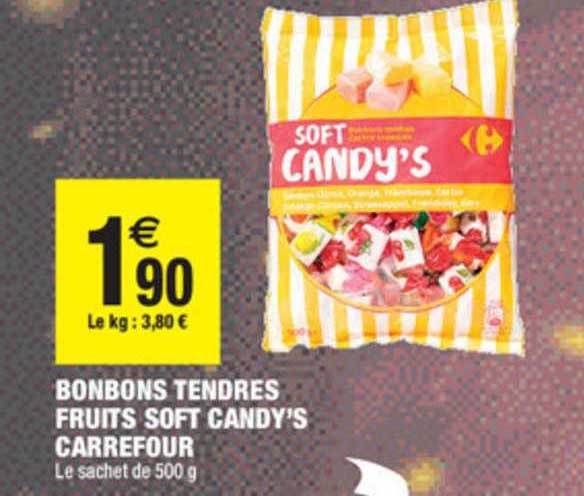 Promo Bonbons Tendre Fruits Soft Candy's Carrefour chez Carrefour ...