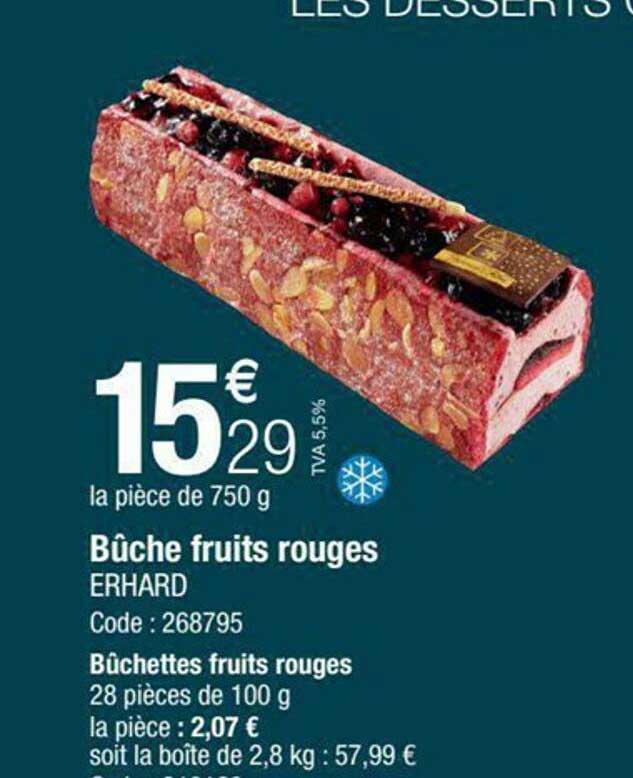 Promo Bûche Fruits Rouges Erhard chez Promocash - iCatalogue.fr