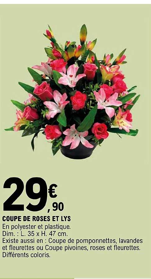 Promo Coupe De Roses Et Lys chez E.Leclerc - iCatalogue.fr