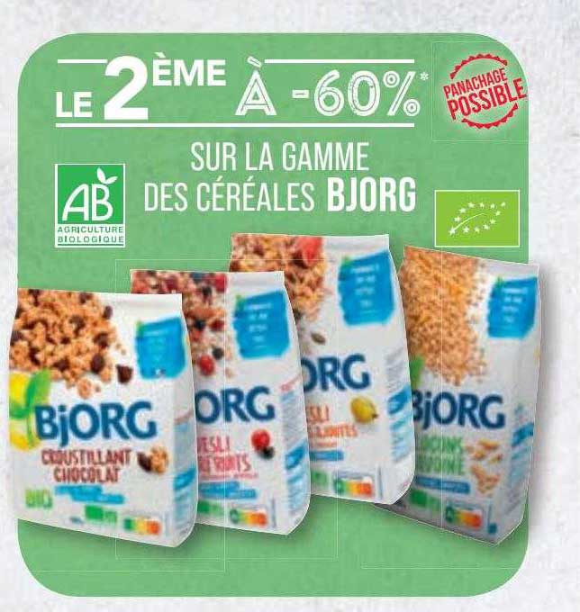 Promo La Gamme Céréales Bjorg chez Match - iCatalogue.fr