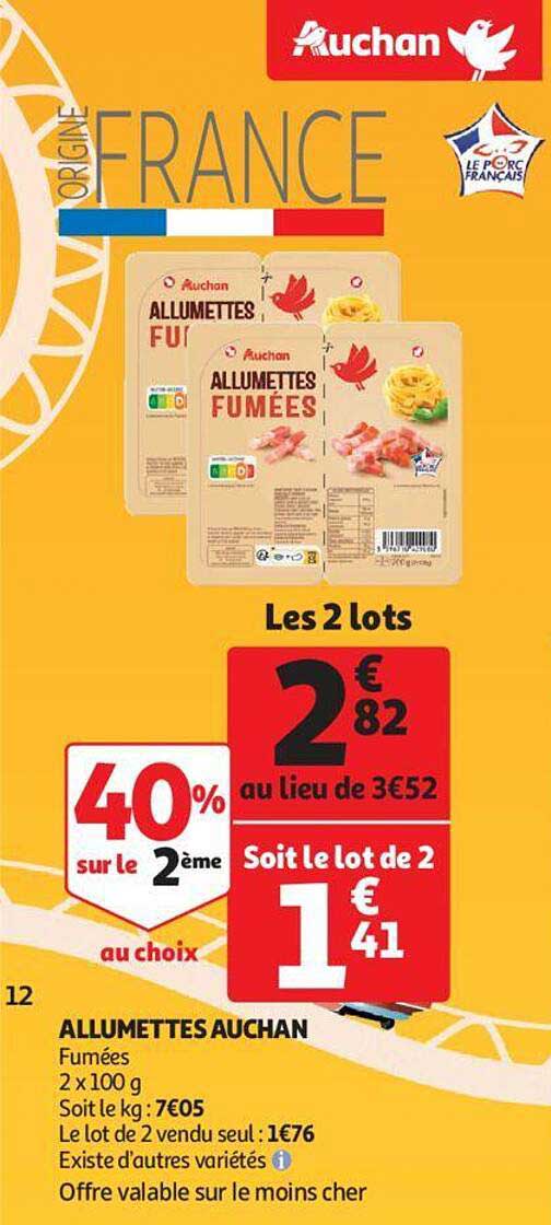 Promo Allumettes Auchan chez Auchan - iCatalogue.fr