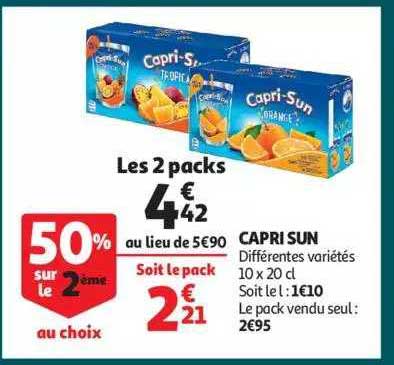 Promo Capri Sun chez Auchan - iCatalogue.fr