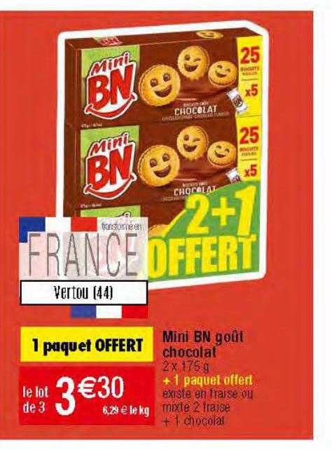 Promo Mini Bn Goût Chocolat chez Migros France - iCatalogue.fr