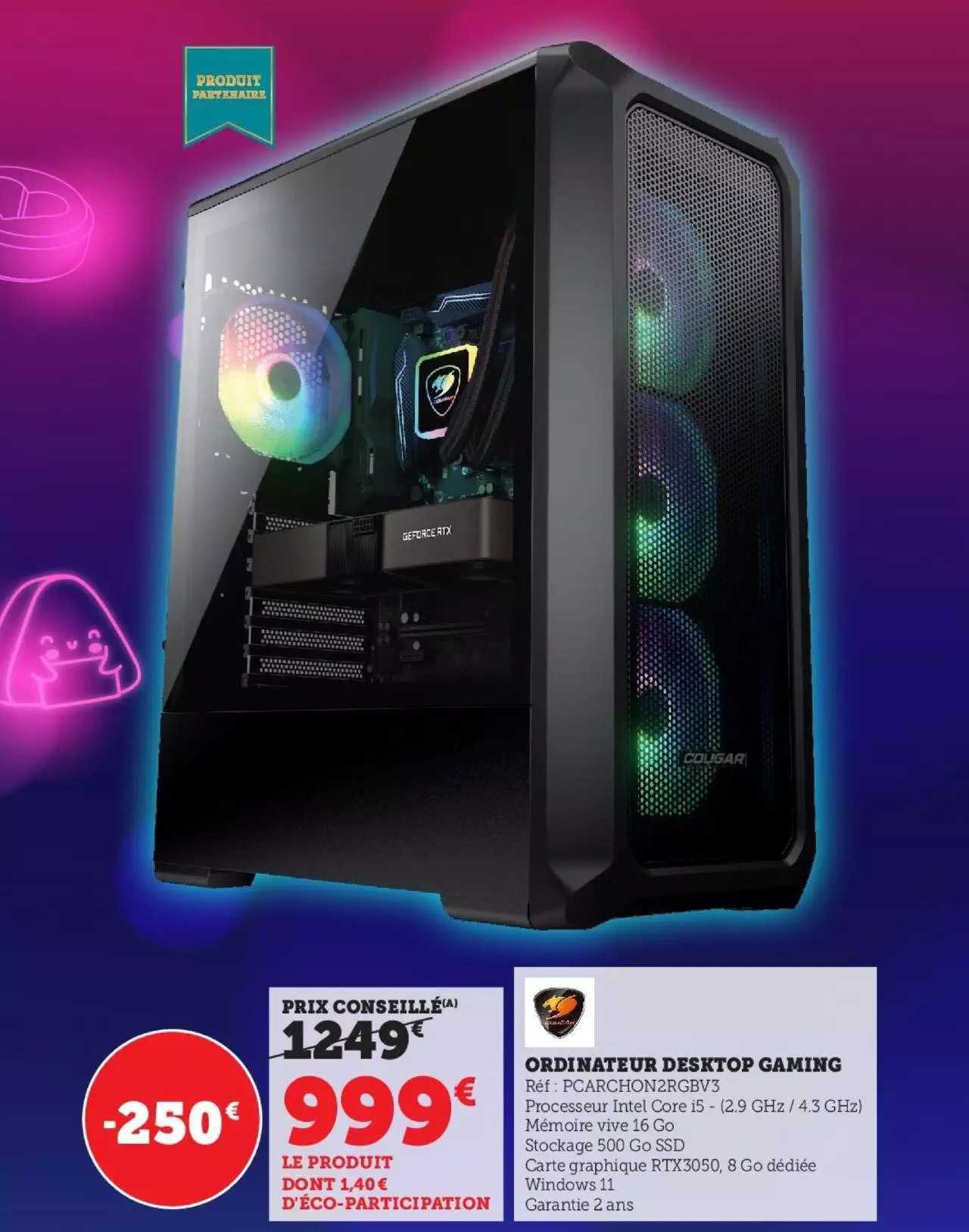 Promo Ordinateur Desktop Gaming chez Hyper U - iCatalogue.fr