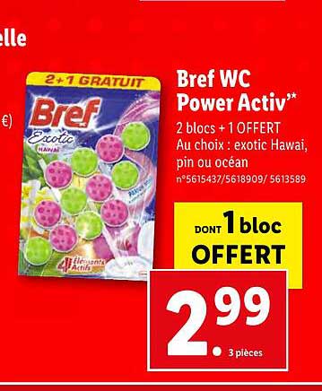 Promo Bref Wc Power Activ chez Lidl - iCatalogue.fr
