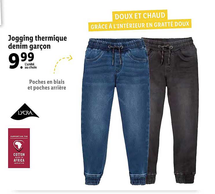 Promo Jogging Thermique Denim Garcon chez Lidl - iCatalogue.fr