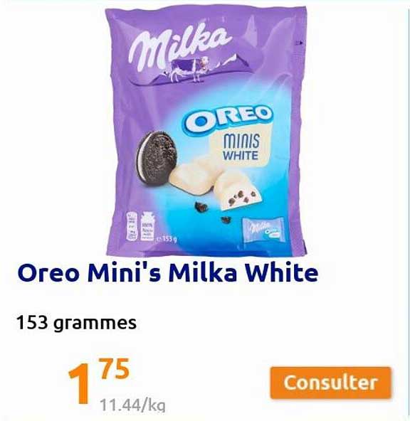 Promo Oreo Mini's Milka White chez Action - iCatalogue.fr
