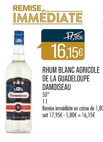 Promo Rhum Blanc Agricole De La Guadeloupe Damoiseau chez Match ...