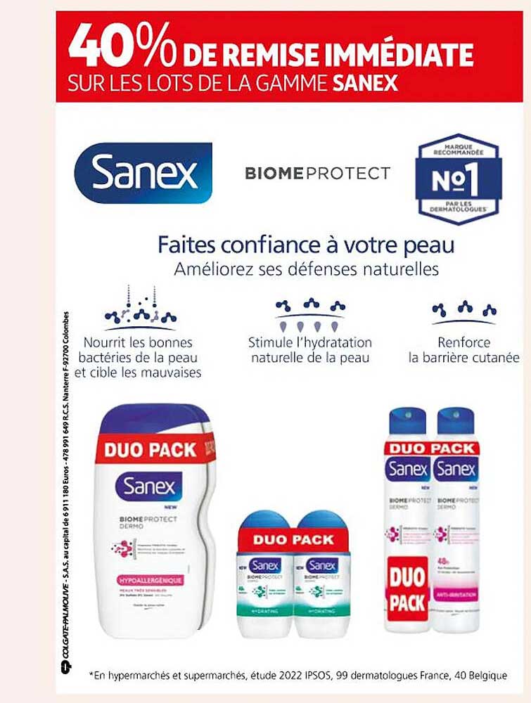 Promo Lots De La Gamme Sanex chez Auchan - iCatalogue.fr
