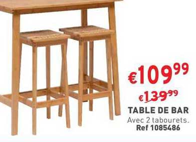 Promo Table De Bar chez Trafic - iCatalogue.fr