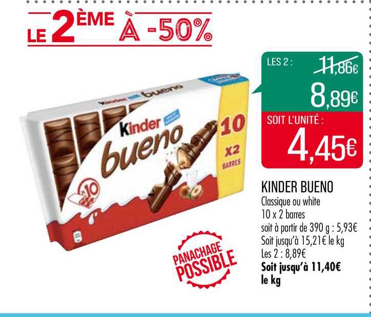 Offre Kinder Bueno chez Match