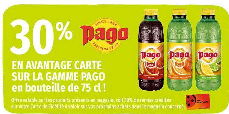 Promo La Gamme Pago chez Coccinelle Supermarché - iCatalogue.fr