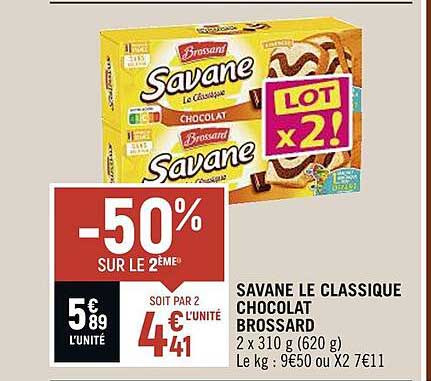 Promo Savane Le Classique Chocolat Brossard chez Spar - iCatalogue.fr