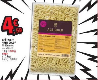 Promo Spätzle Alb-gold chez E.Leclerc Express - iCatalogue.fr