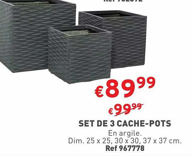 Promo Set De 3 Cache-pots chez Trafic - iCatalogue.fr