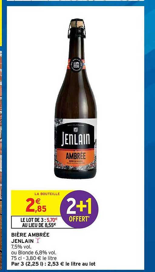 Promo Bière Ambrée Jenlain chez Intermarché Express - iCatalogue.fr