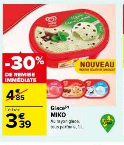 Promo Glace Miko chez Carrefour - iCatalogue.fr