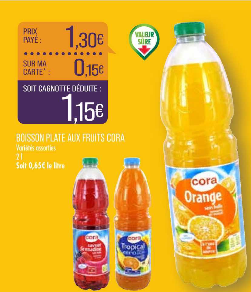 Promo Boisson Plate Aux Fruits Cora chez Match - iCatalogue.fr