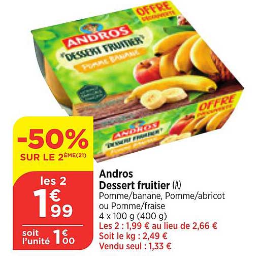 Promo Andros Dessert Fruitier chez Maximarché - iCatalogue.fr