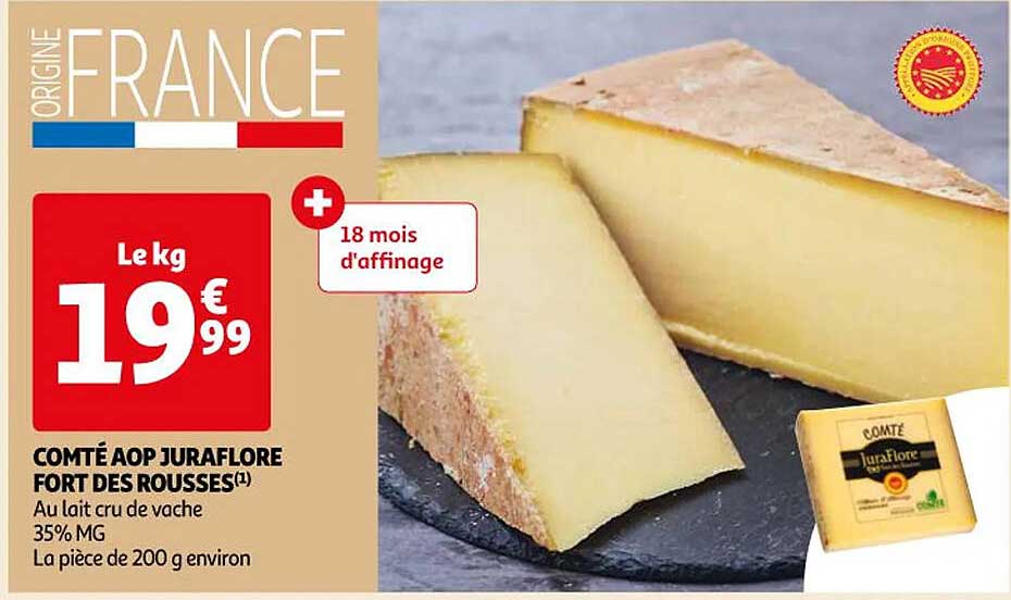 Promo Comté Aop Juraflore Fort Des Rousses chez Auchan - iCatalogue.fr