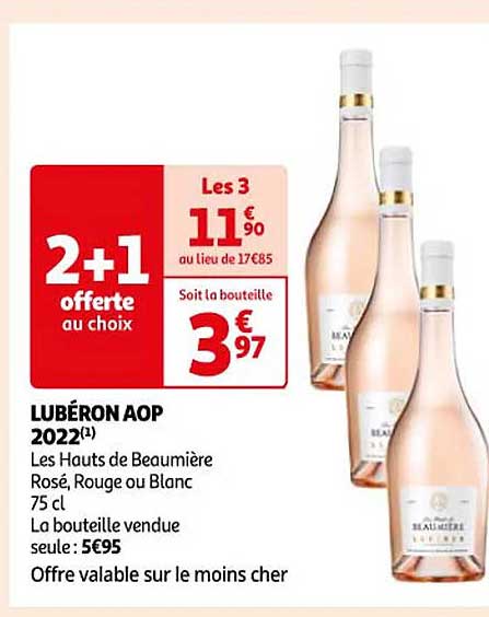 Promo Lubéron Aop 2022 Les Hauts De Beaumière chez Auchan - iCatalogue.fr