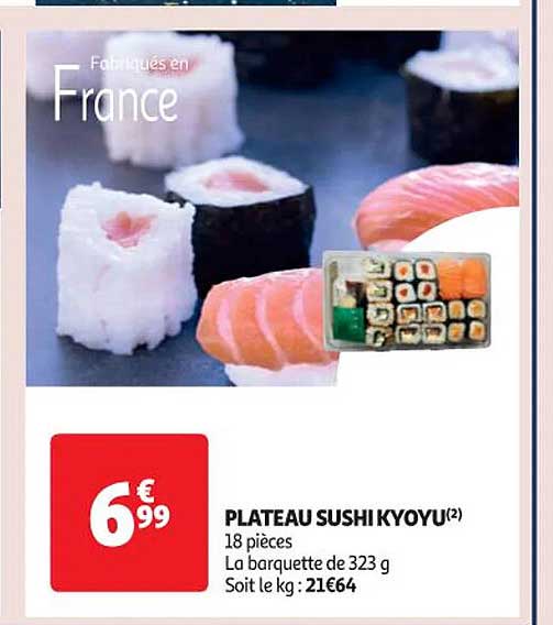 Promo Plateau Sushi Kyoyu chez Auchan - iCatalogue.fr