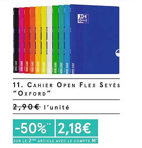 Promo Cahier Open Flex Seyès Oxford chez Monoprix - iCatalogue.fr
