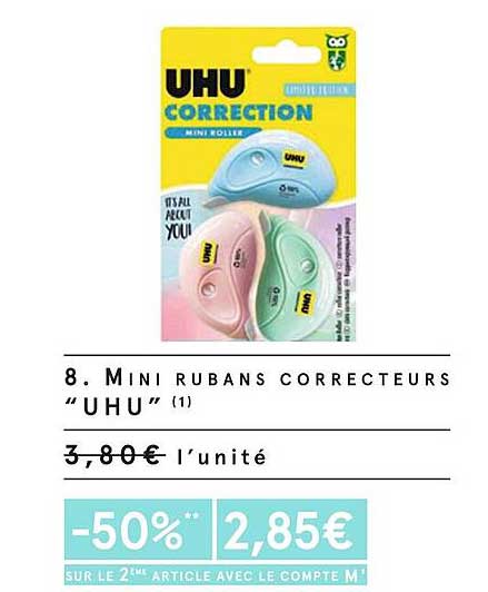 Promo Mini Rubans Correcteurs Uhu chez Monoprix - iCatalogue.fr