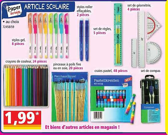 Promo Article Scolaire Paper Scrip chez Norma - iCatalogue.fr