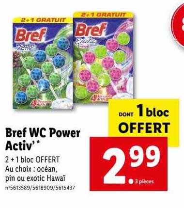 Promo Bref Wc Power Activ' chez Lidl - iCatalogue.fr