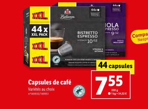 Promo Capsules De Café chez Lidl - iCatalogue.fr