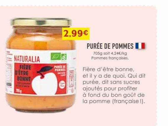 Promo Purée De Pommes chez Naturalia - iCatalogue.fr
