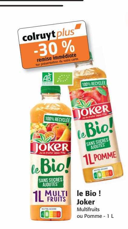 Offre Le Bio! Joker chez Colruyt