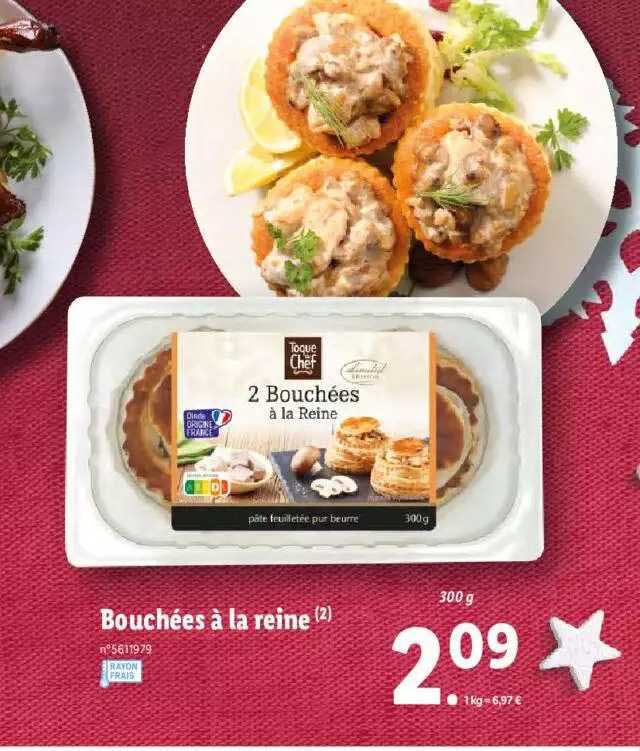 Promo Bouchées à La Reine Toque Du Chef chez Lidl - iCatalogue.fr