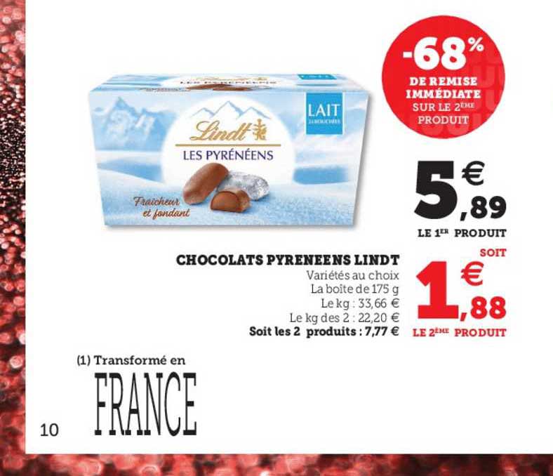 Promo Chocolats Pyréneens Lindt chez U Express - iCatalogue.fr