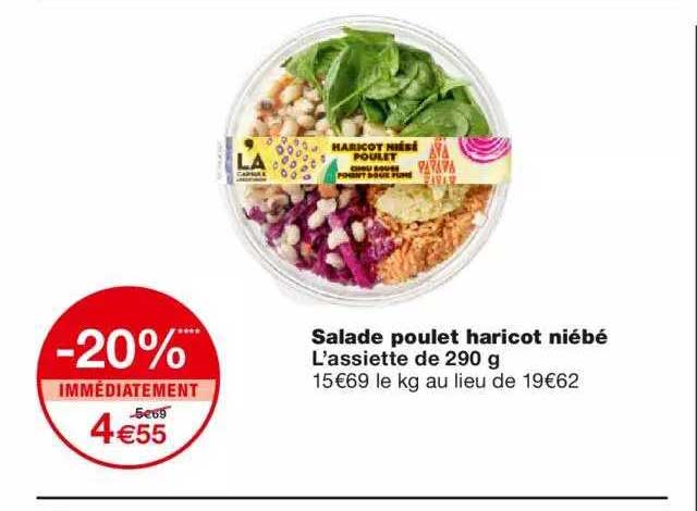 Promo Salade Poulet Haricot Niébé chez Monoprix - iCatalogue.fr