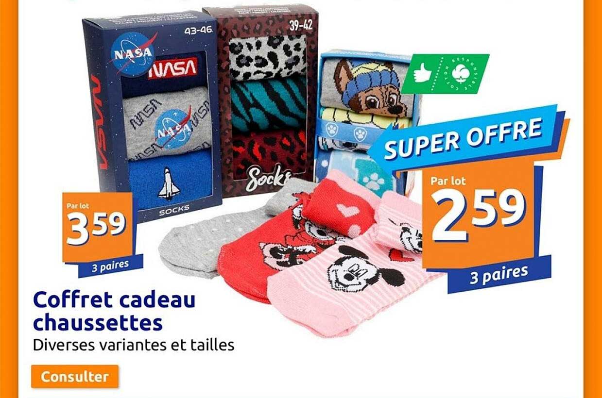 Promo Coffret Cadeau Chaussettes Chez Action Icatalogue Fr