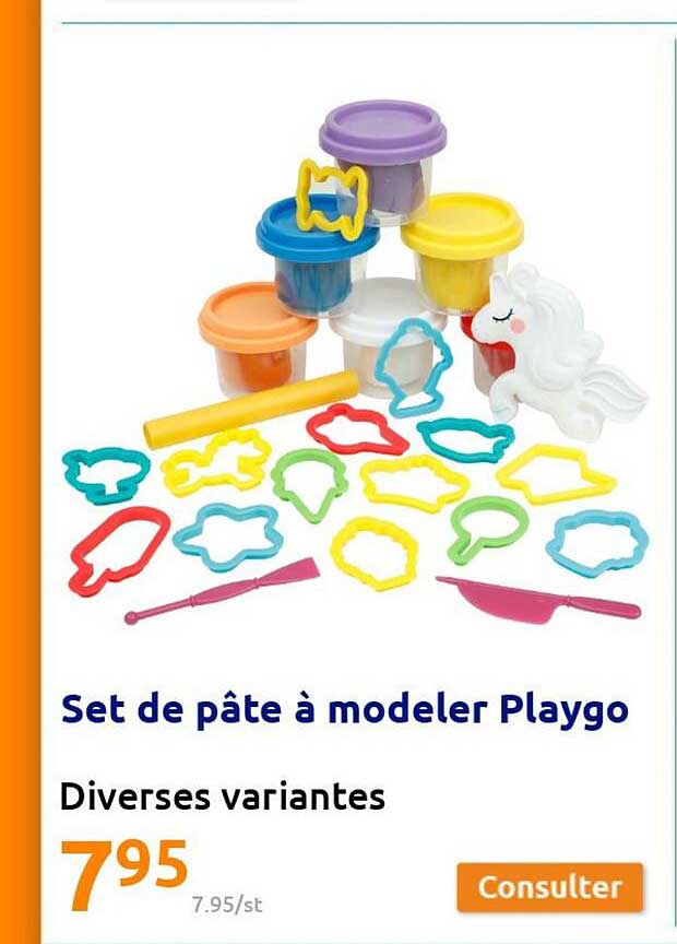 Promo Set De Pâte à Modeler Playgo chez Action - iCatalogue.fr