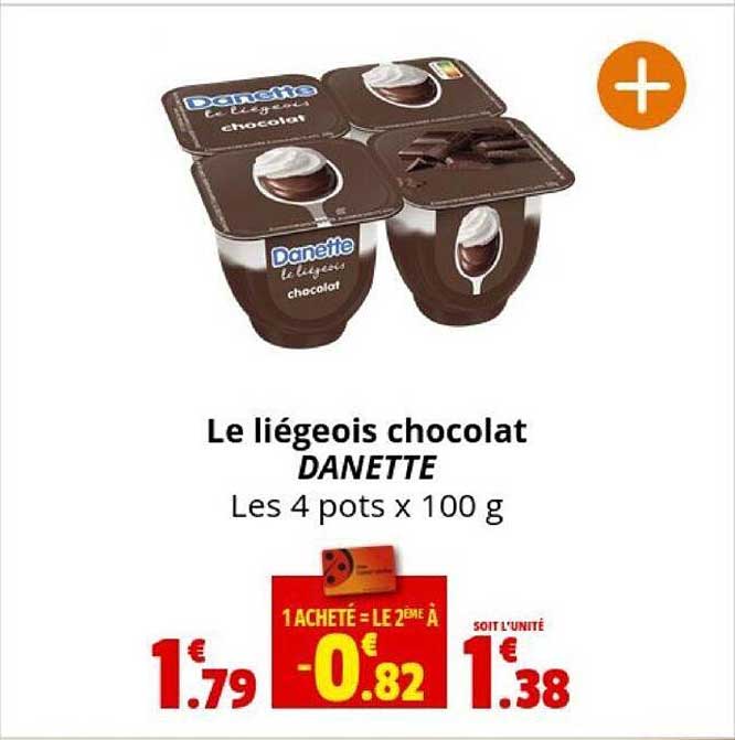 Promo Le Liégeois Chocolat Danette chez Coccinelle Supermarché ...