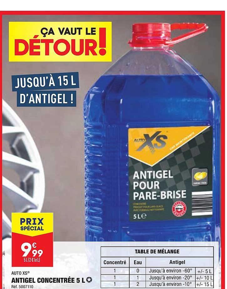 Promo Auto Xs Antigel Concentrée 5 L chez Aldi - iCatalogue.fr