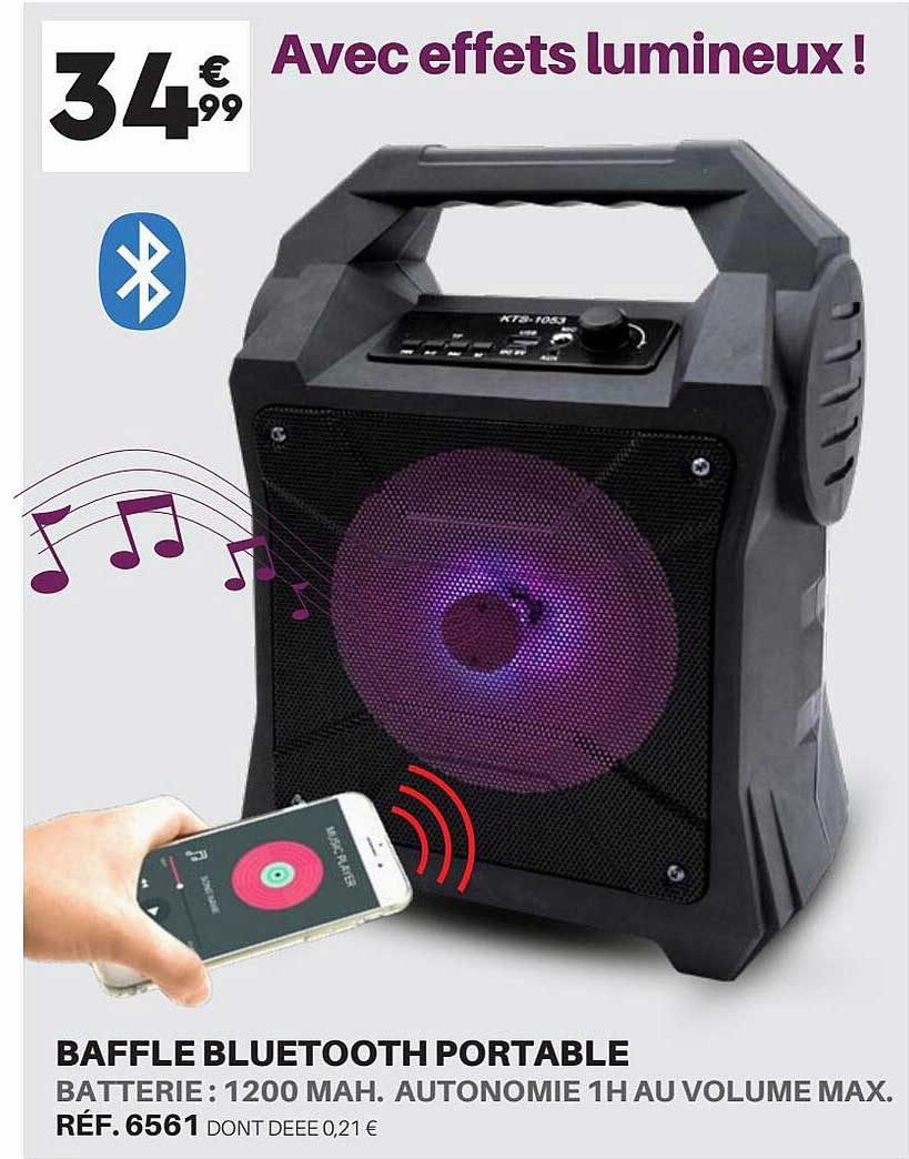 Promo Baffle Bluetooth Portable chez Shopix - iCatalogue.fr