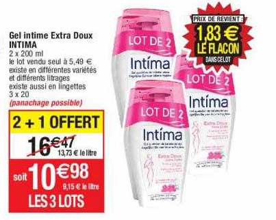 Promo Gel Intime Extra Doux Intima chez Cora - iCatalogue.fr