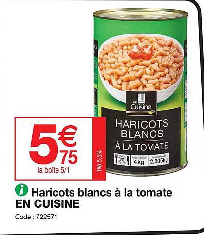 Promo Haricots Blancs à La Tomate En Cuisine chez Promocash - iCatalogue.fr