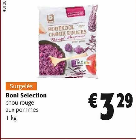 Promo Chou Rouge Aux Pommes Boni Sélection chez Colruyt - iCatalogue.fr