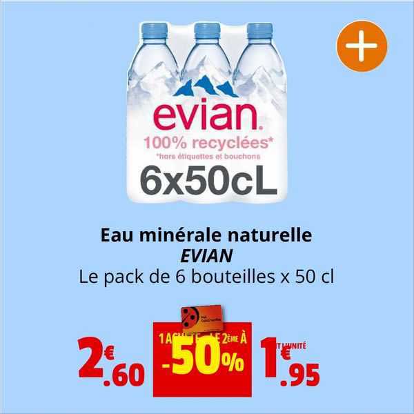 Promo Eau Minérale Naturelle Evian chez Coccinelle Supermarché ...